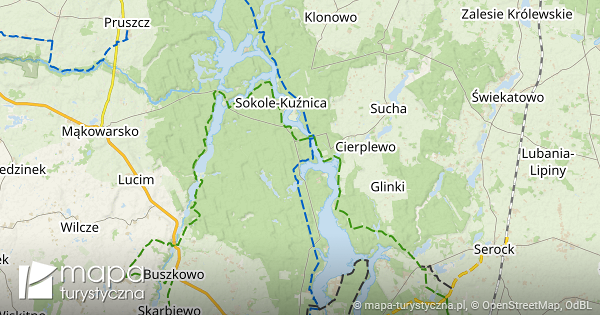 Dolina Brdy - mapa szlaków turystycznych | mapa-turystyczna.pl
