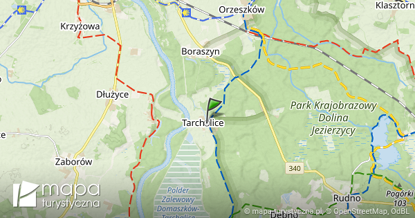 Tarchalice - mapa szlaków turystycznych | mapa-turystyczna.pl