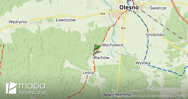 Wachów - mapa szlaków turystycznych | mapa-turystyczna.pl