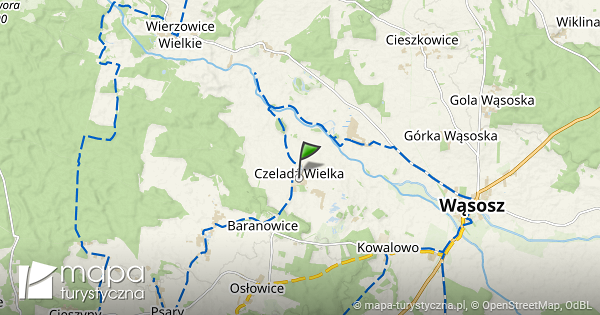 Czeladź Wielka - mapa szlaków turystycznych | mapa-turystyczna.pl
