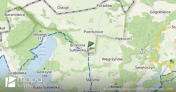 Dunkowa - mapa szlaków turystycznych | mapa-turystyczna.pl