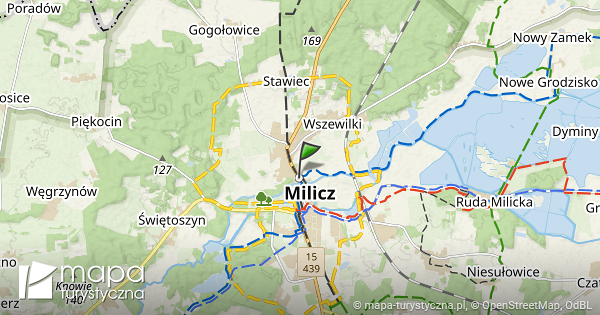 Milicz, ul. Krucza - mapa szlaków turystycznych | mapa-turystyczna.pl