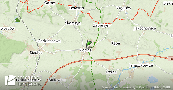 Łozina - mapa szlaków turystycznych | mapa-turystyczna.pl