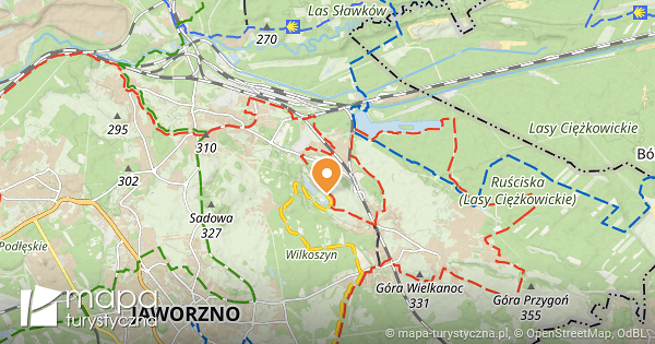 Park Gródek - mapa szlaków turystycznych | mapa-turystyczna.pl