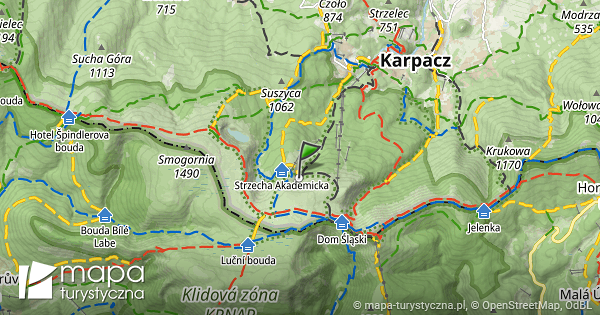 Kocioł Białego Jaru - mapa szlaków turystycznych | mapa-turystyczna.pl