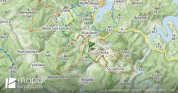 Terka, punkt widokowy - mapa szlaków turystycznych | mapa-turystyczna.pl