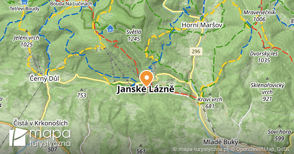 Polecane trasy z: Janské Lázně | mapa-turystyczna.pl