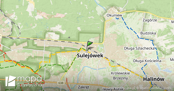 Sulejówek - mapa szlaków turystycznych | mapa-turystyczna.pl