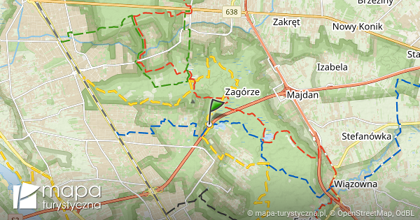Jezioro Torfy - mapa szlaków turystycznych | mapa-turystyczna.pl