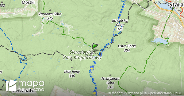Potok Lubianka - mapa szlaków turystycznych | mapa-turystyczna.pl