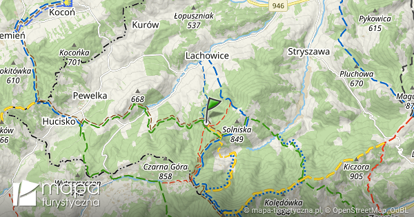 Chatka Adamy - mapa szlaków turystycznych | mapa-turystyczna.pl