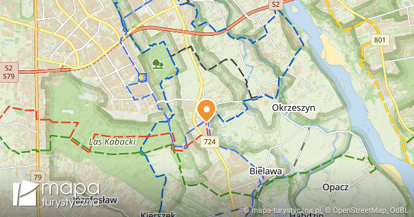 Powsin - mapa szlaków turystycznych | mapa-turystyczna.pl