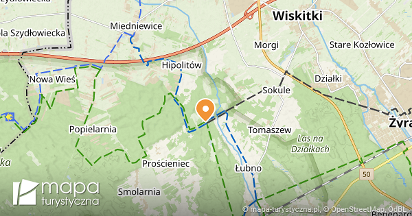 Uroczysko Ulaski - mapa szlaków turystycznych | mapa-turystyczna.pl