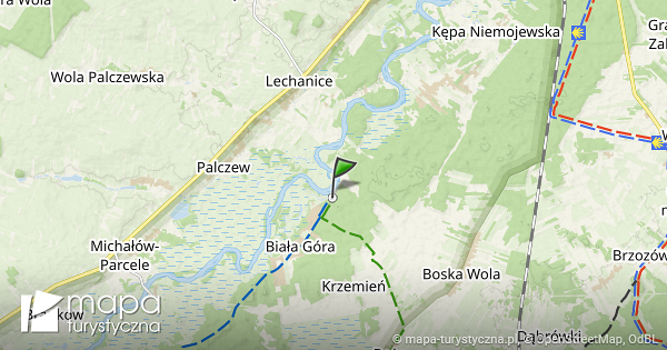 Biała Góra, Pilica - mapa szlaków turystycznych | mapa-turystyczna.pl