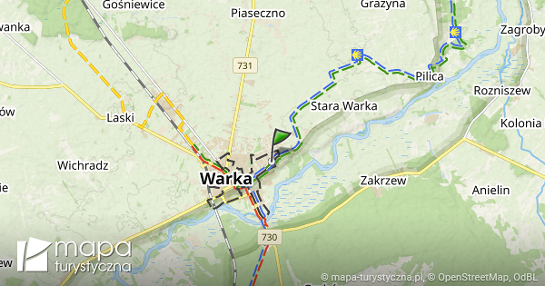Warka, ul. Kwiatowa - mapa szlaków turystycznych | mapa-turystyczna.pl
