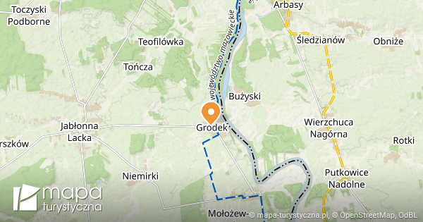 Gródek - mapa szlaków turystycznych | mapa-turystyczna.pl