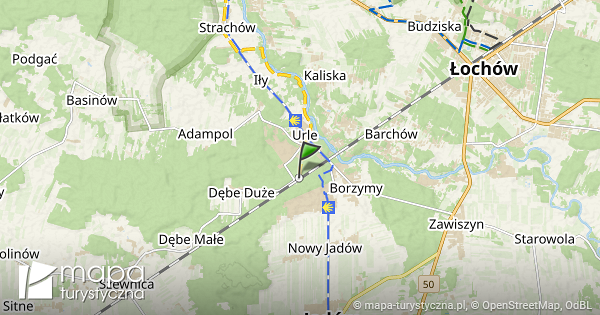 Urle, stacja kolejowa - mapa szlaków turystycznych | mapa-turystyczna.pl
