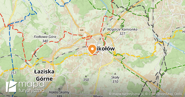Mikołów, ul. Konstytucji 3 Maja - mapa szlaków turystycznych | mapa ...