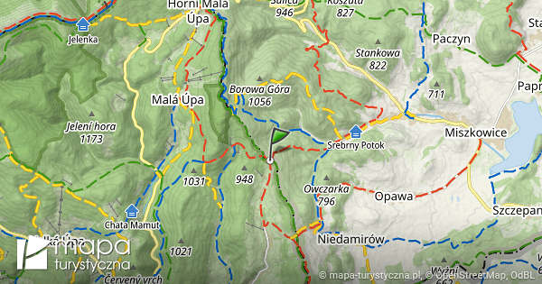 Pod Albeřickým vrchem - mapa szlaków turystycznych | mapa-turystyczna.pl