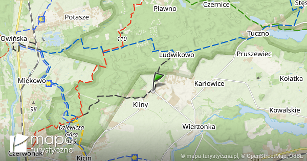 Mielno - mapa szlaków turystycznych | mapa-turystyczna.pl
