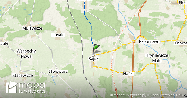 Rajsk - mapa szlaków turystycznych | mapa-turystyczna.pl