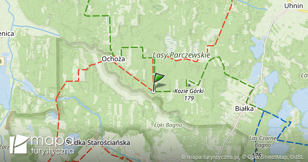 Rezerwat "Lasy Parczewskie" - mapa szlaków turystycznych | mapa ...