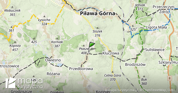 Przedborowa, północ - mapa szlaków turystycznych | mapa-turystyczna.pl