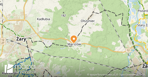 Marszów - mapa szlaków turystycznych | mapa-turystyczna.pl