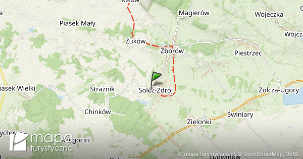 Solec-Zdrój - mapa szlaków turystycznych | mapa-turystyczna.pl