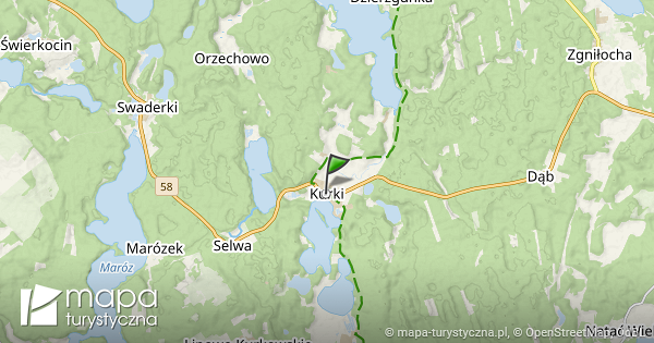 Kurki - mapa szlaków turystycznych | mapa-turystyczna.pl