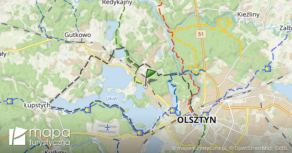 Olsztyn, Likusy - mapa szlaków turystycznych | mapa-turystyczna.pl