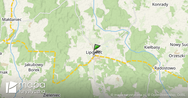 Lipowiec - mapa szlaków turystycznych | mapa-turystyczna.pl