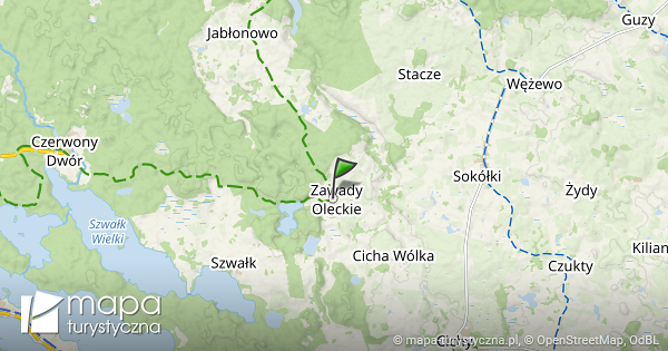 Zawady Oleckie - mapa szlaków turystycznych | mapa-turystyczna.pl