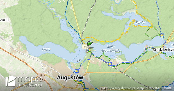 Augustów, ul. Sportowa - mapa szlaków turystycznych | mapa-turystyczna.pl