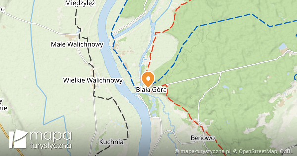 Biała Góra - mapa szlaków turystycznych | mapa-turystyczna.pl