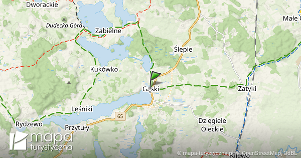 Gąski - mapa szlaków turystycznych | mapa-turystyczna.pl
