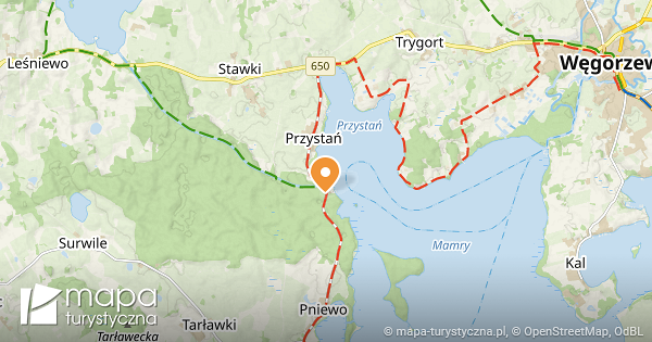 Mamerki - mapa szlaków turystycznych | mapa-turystyczna.pl