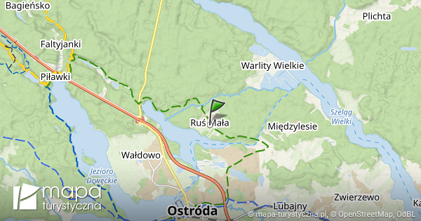 Ruś Mała - mapa szlaków turystycznych | mapa-turystyczna.pl