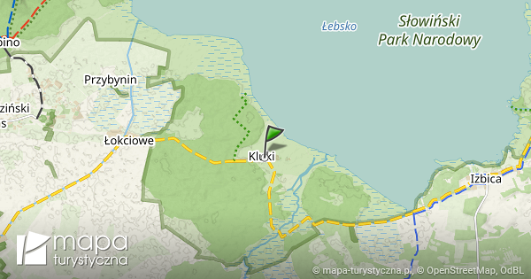 Kluki - mapa szlaków turystycznych | mapa-turystyczna.pl