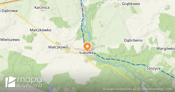 Łupawa - mapa szlaków turystycznych | mapa-turystyczna.pl
