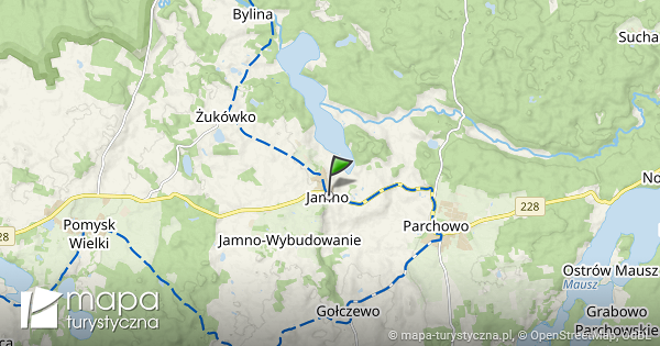Jamno - mapa szlaków turystycznych | mapa-turystyczna.pl