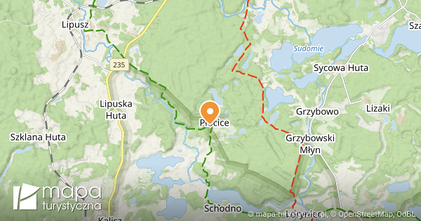 Płocice - mapa szlaków turystycznych | mapa-turystyczna.pl
