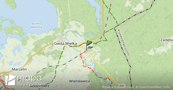 Gwda Mała - mapa szlaków turystycznych | mapa-turystyczna.pl
