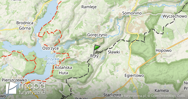 Rąty - mapa szlaków turystycznych | mapa-turystyczna.pl