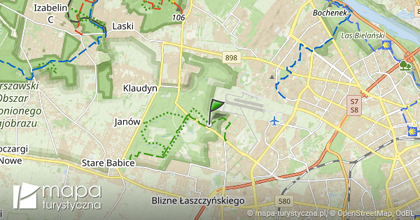 Warszawa, Bemowo - mapa szlaków turystycznych | mapa-turystyczna.pl