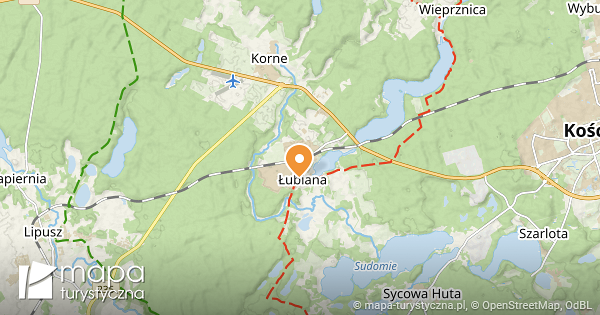 Łubiana - mapa szlaków turystycznych | mapa-turystyczna.pl