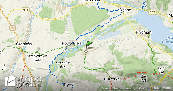 Krempachy - mapa szlaków turystycznych | mapa-turystyczna.pl