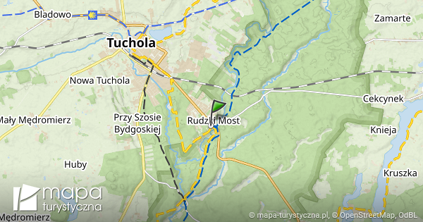 Rudzki Most - mapa szlaków turystycznych | mapa-turystyczna.pl