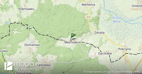 Mechowo - mapa szlaków turystycznych | mapa-turystyczna.pl
