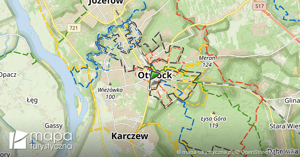 Otwock, ul. Karczewska - mapa szlaków turystycznych | mapa-turystyczna.pl